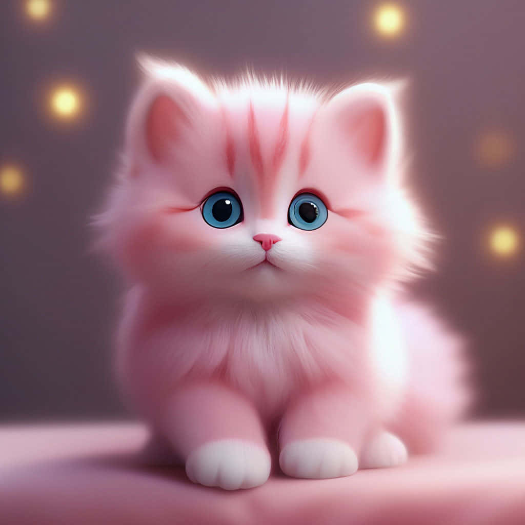 Cute Pink Cat Wallpapers WallpapersOK