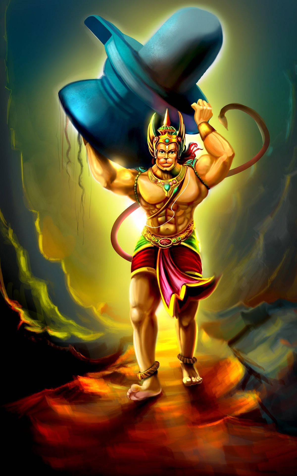 Angry hanuman wallpaper store