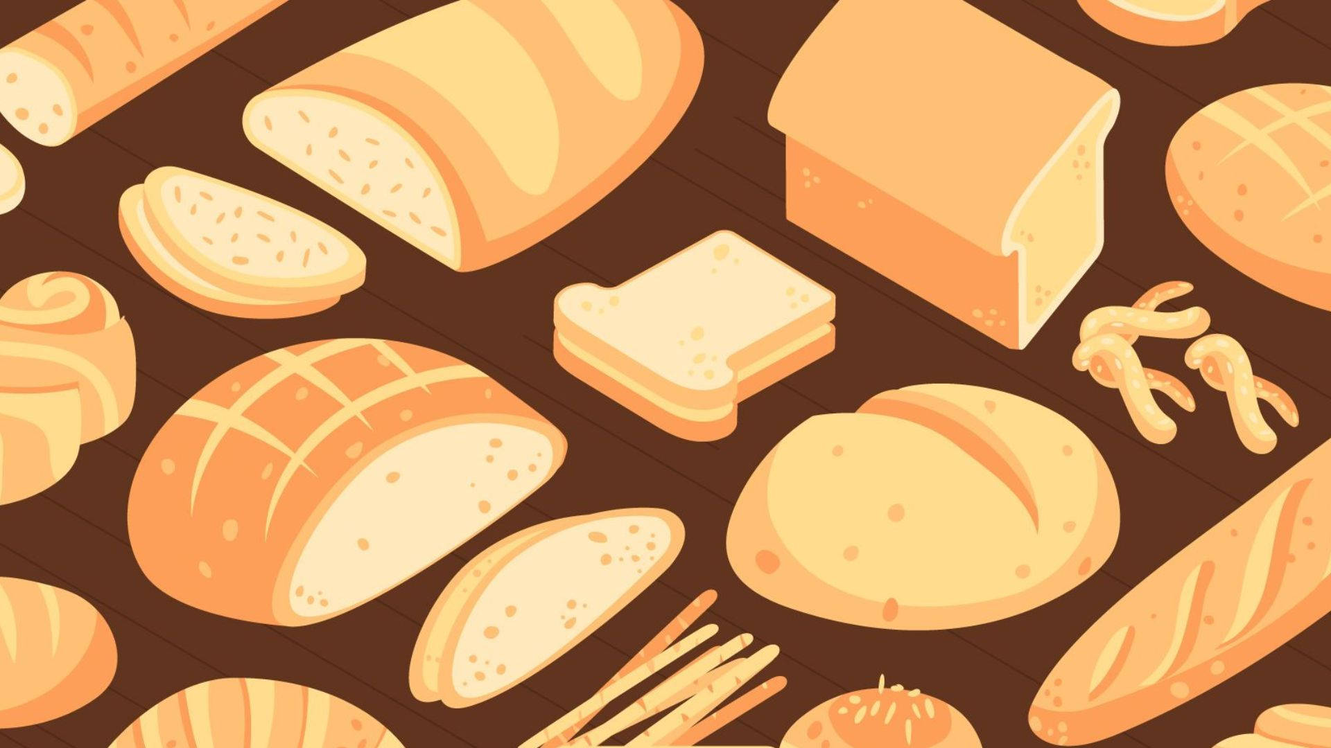 Cute Bread Wallpaper Cute Bread Wallpaper Illustration 3 Colors Stock