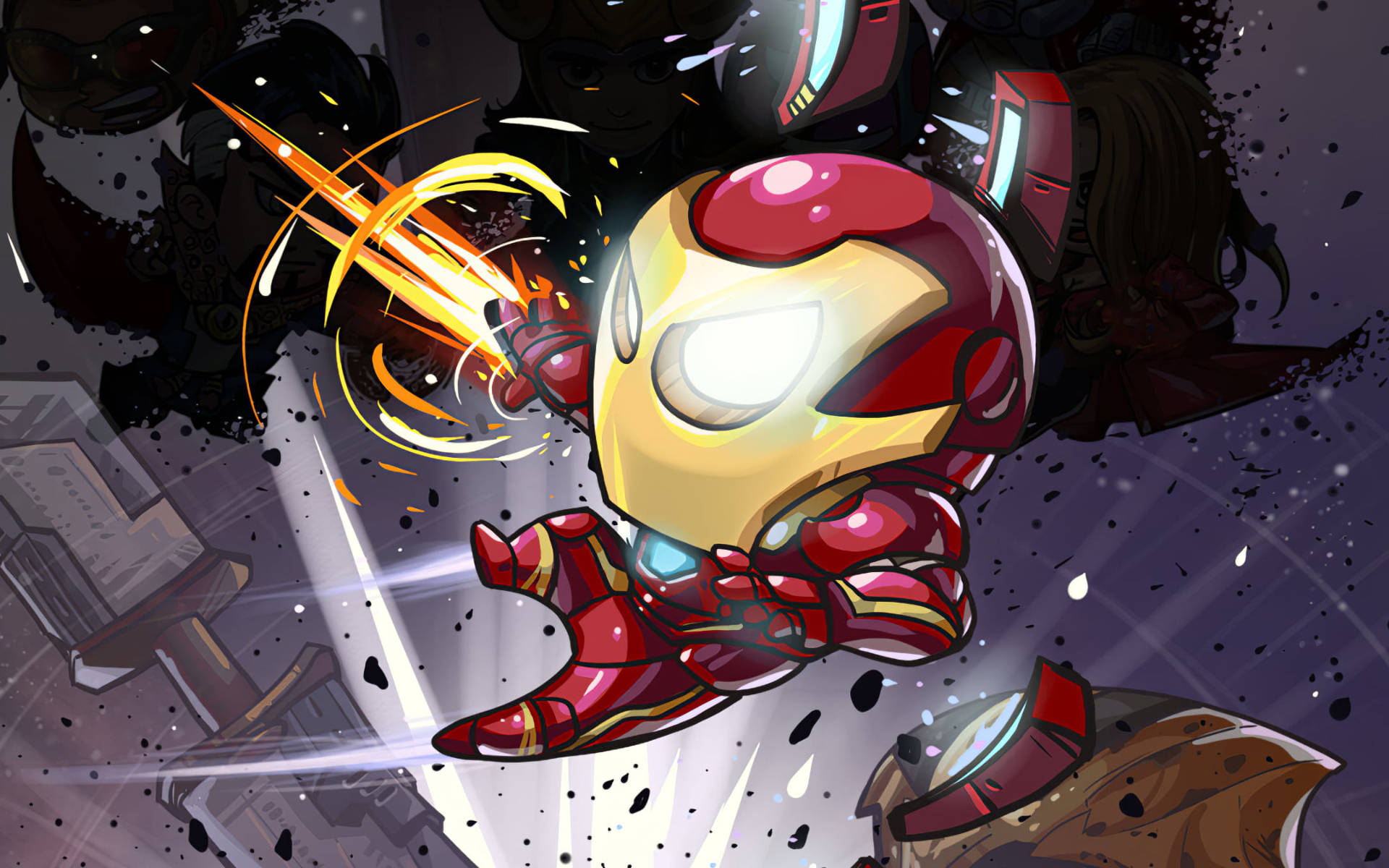 Cute Cartoon Iron Man Iron Man Charging Up! I Drew This While Waiting