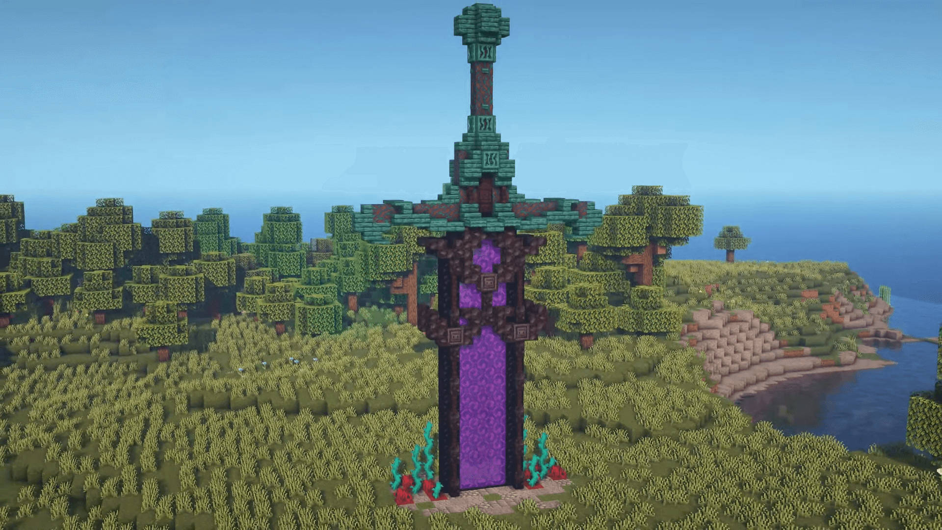 Minecraft Build Sword LEGO Minecraft Sets: 21244 The Sword Outpost