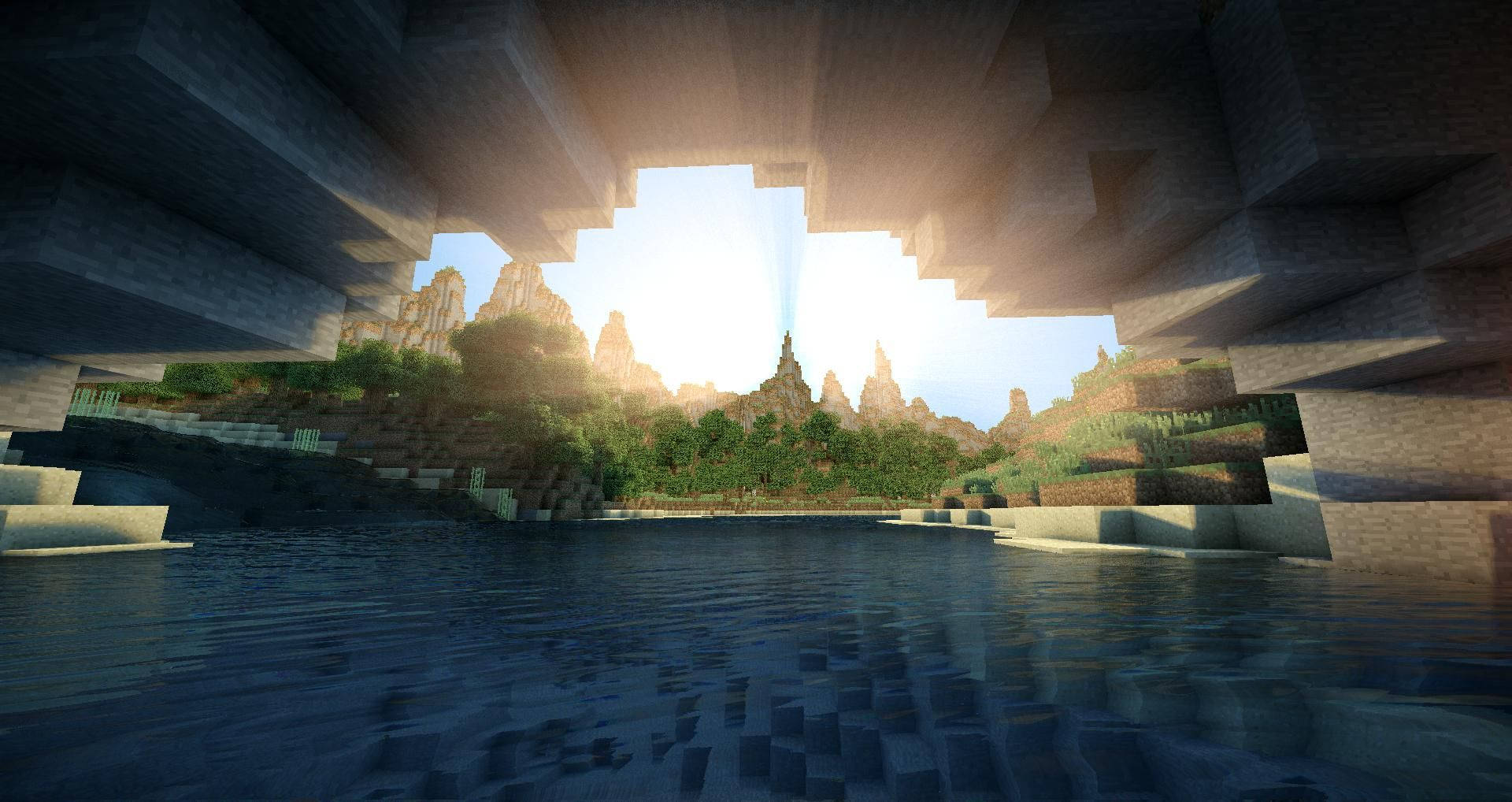 Minecraft Shader 2560x1440 Wallpaper Minecraft Wallpaper Picture