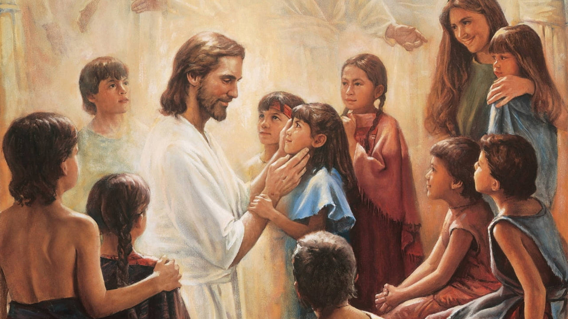 Jesus With Children Wallpaper