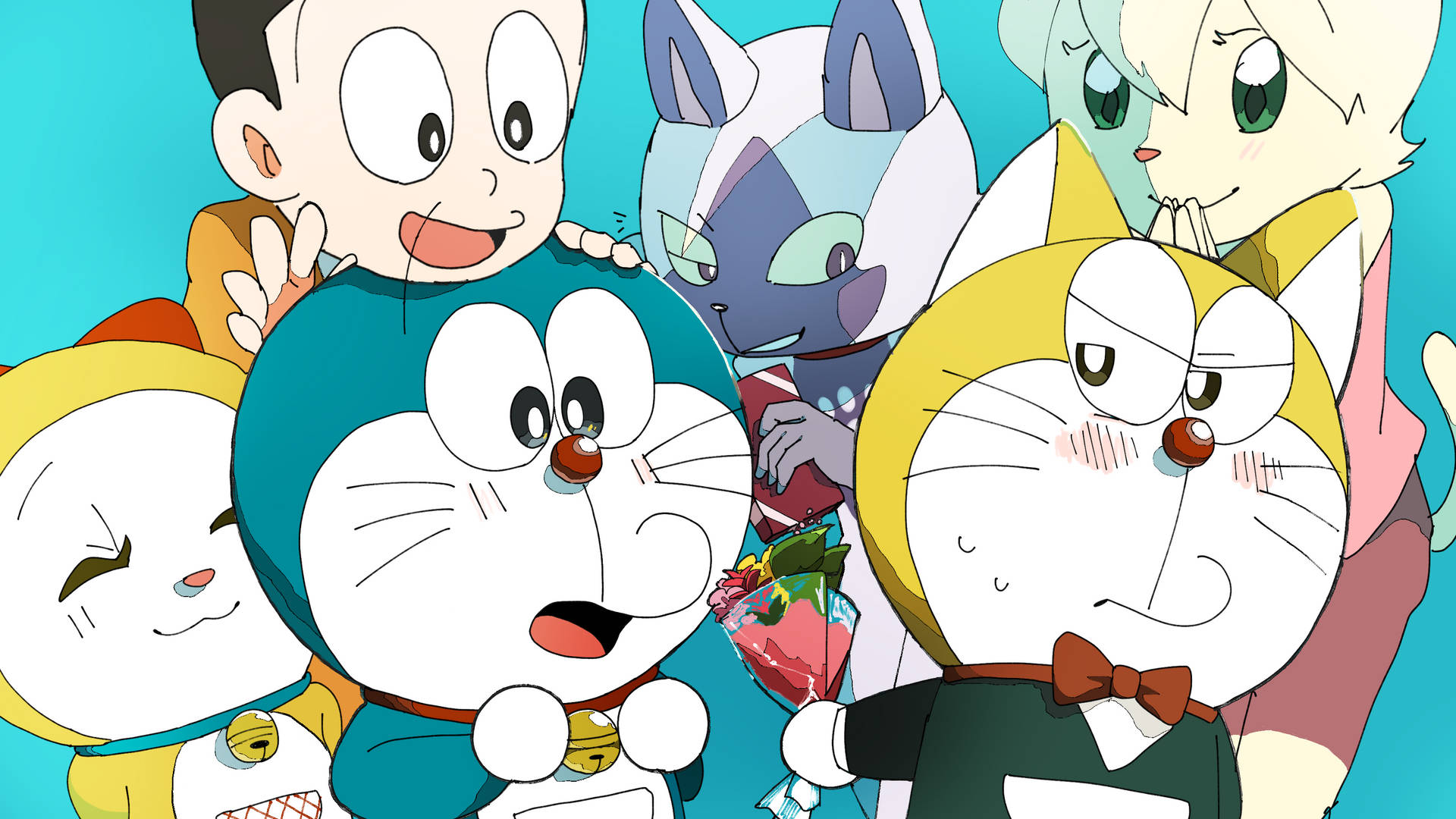Doraemon Cute Images With Friends Wallpaper - Infoupdate.org