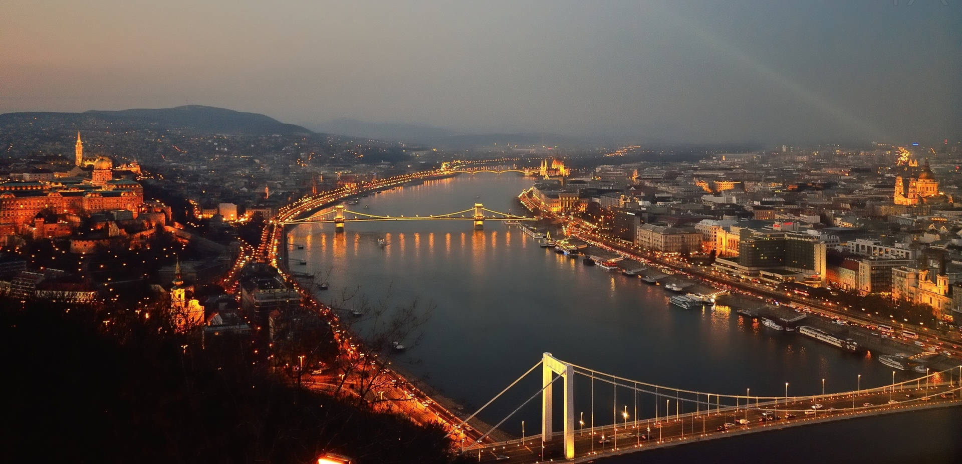 Wallpaper The Danube River Danube River In Hungary Stock Photo. Image