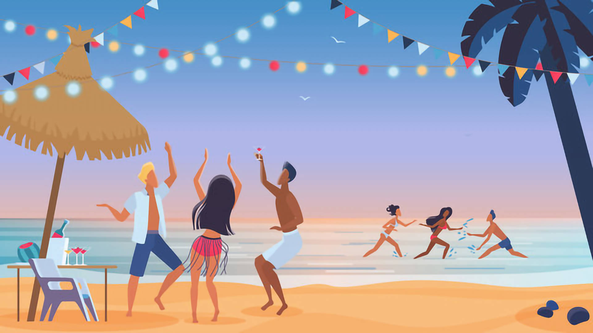 Beach Party Wallpaper Wallpapers Nostalgic Summer Beach Party Poster