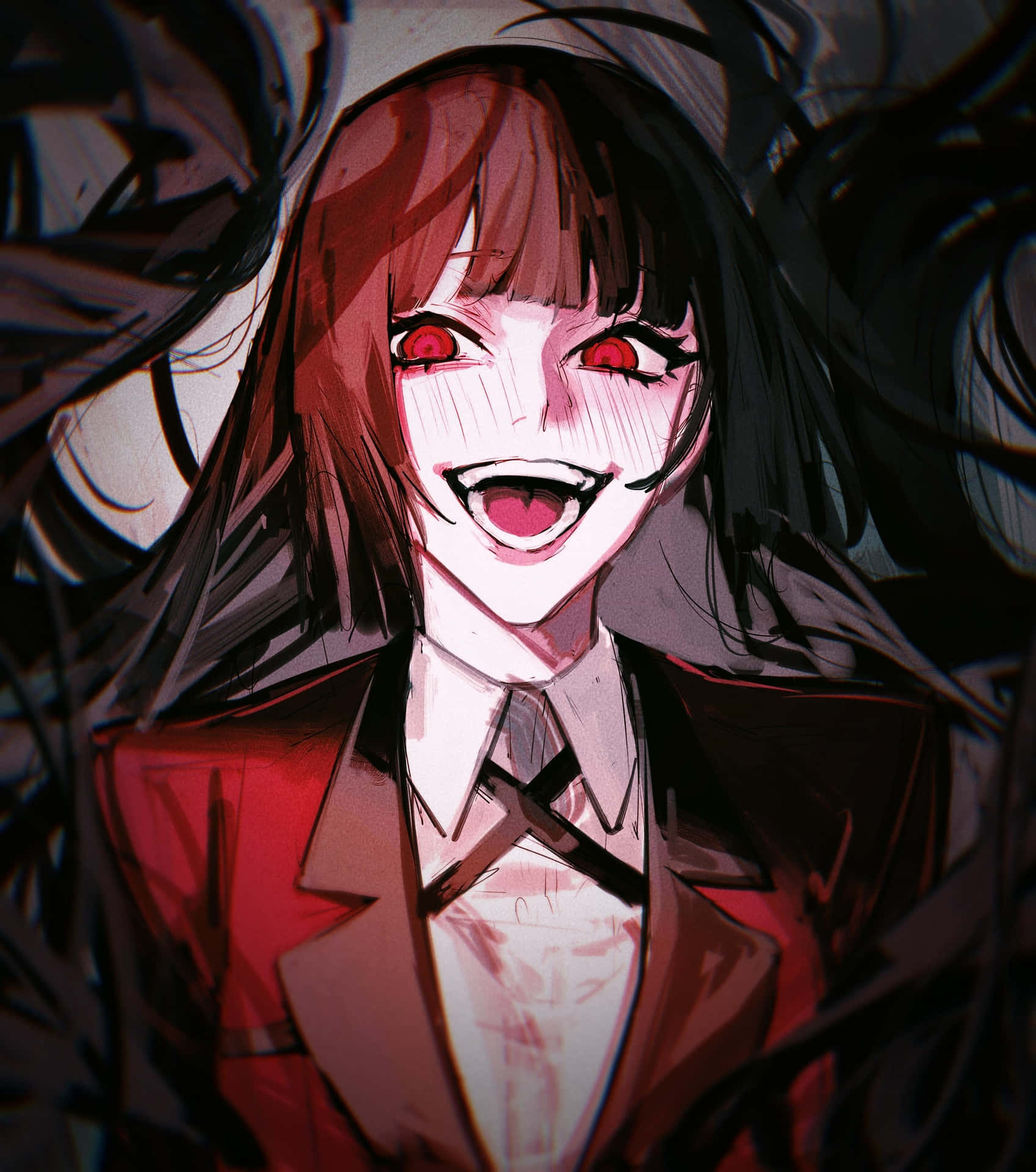 Anime Girl Eyes Red