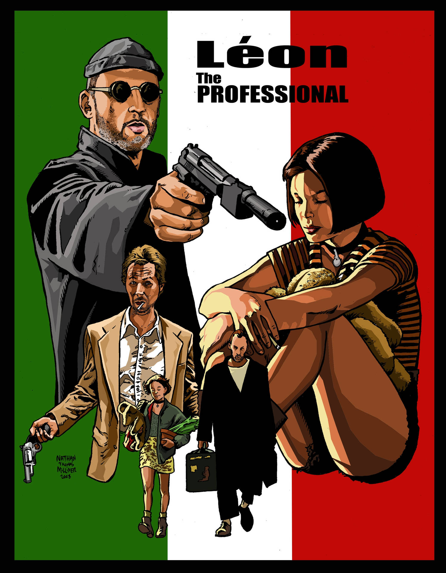Intense Portrait Of Jean Reno In The Critically Acclaimed Movie leon The Professional. Wallpaper WallpapersOK