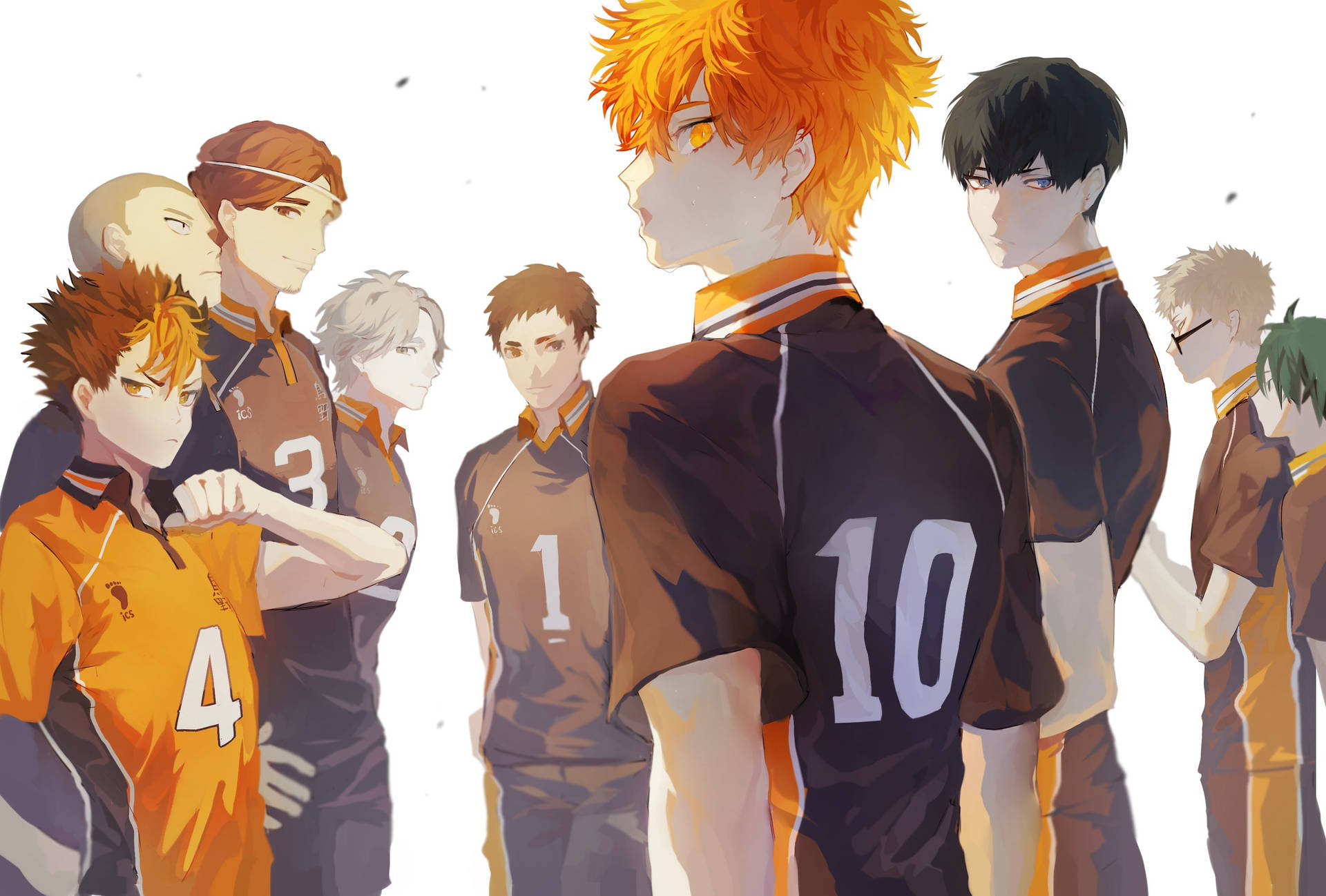 Anime Haikyuu Karasuno High Volleyball Team Digital Art By Team Awesome