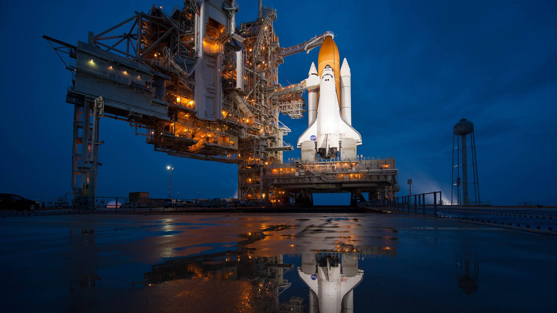 Nasa Rocket Launch Night Widescreen