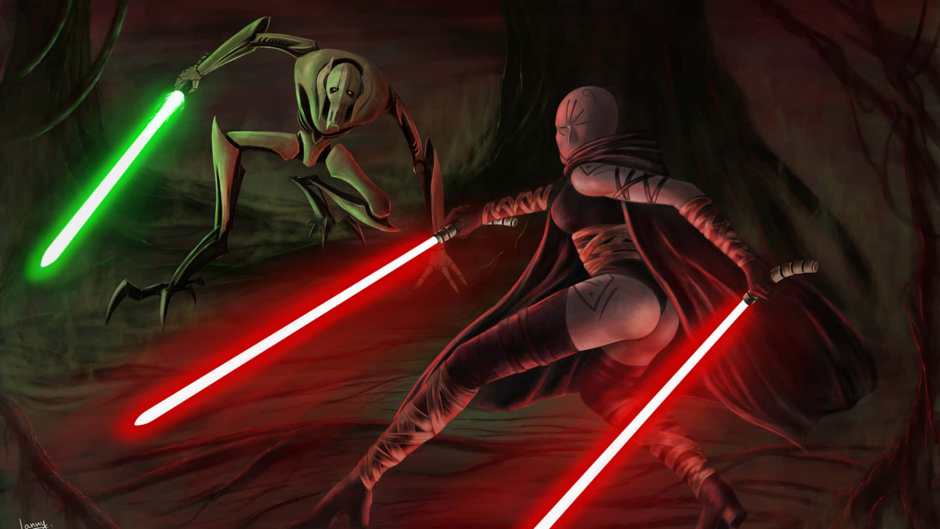 General grievous red lightsaber store