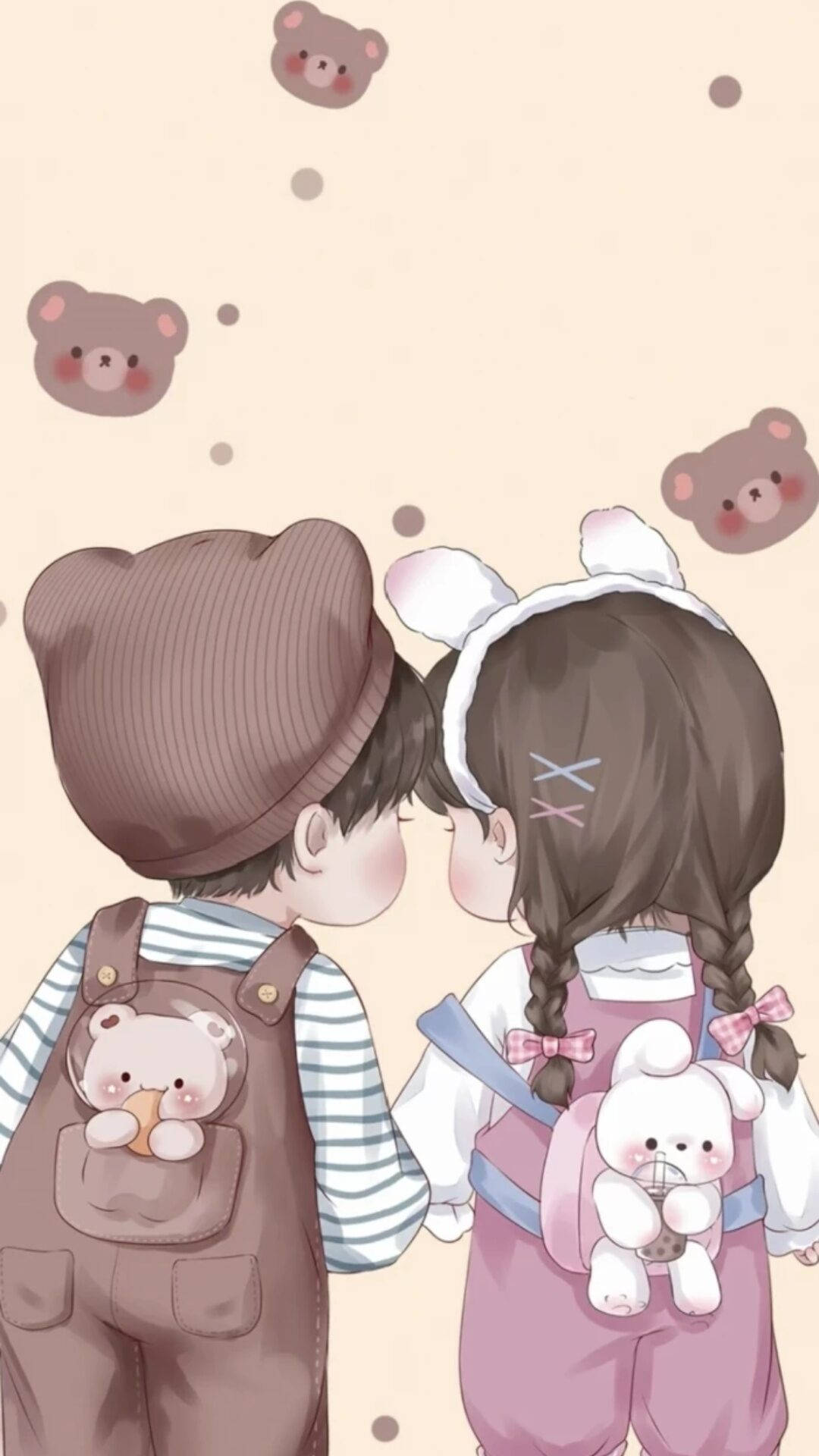 Love Cartoon Children Wallpaper WallpapersOK