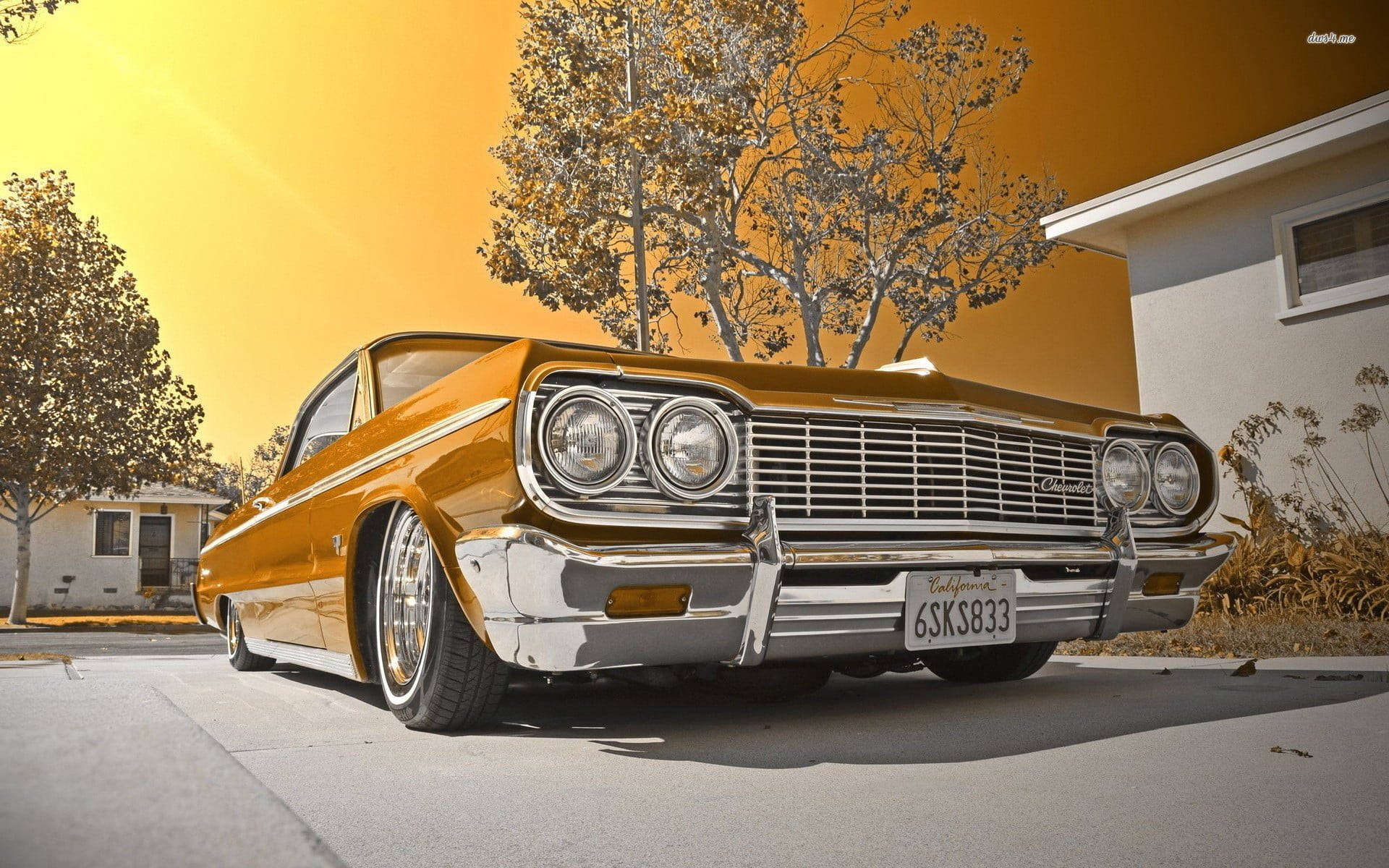 Lowrider Vintage Brown Impala Wallpaper WallpapersOK