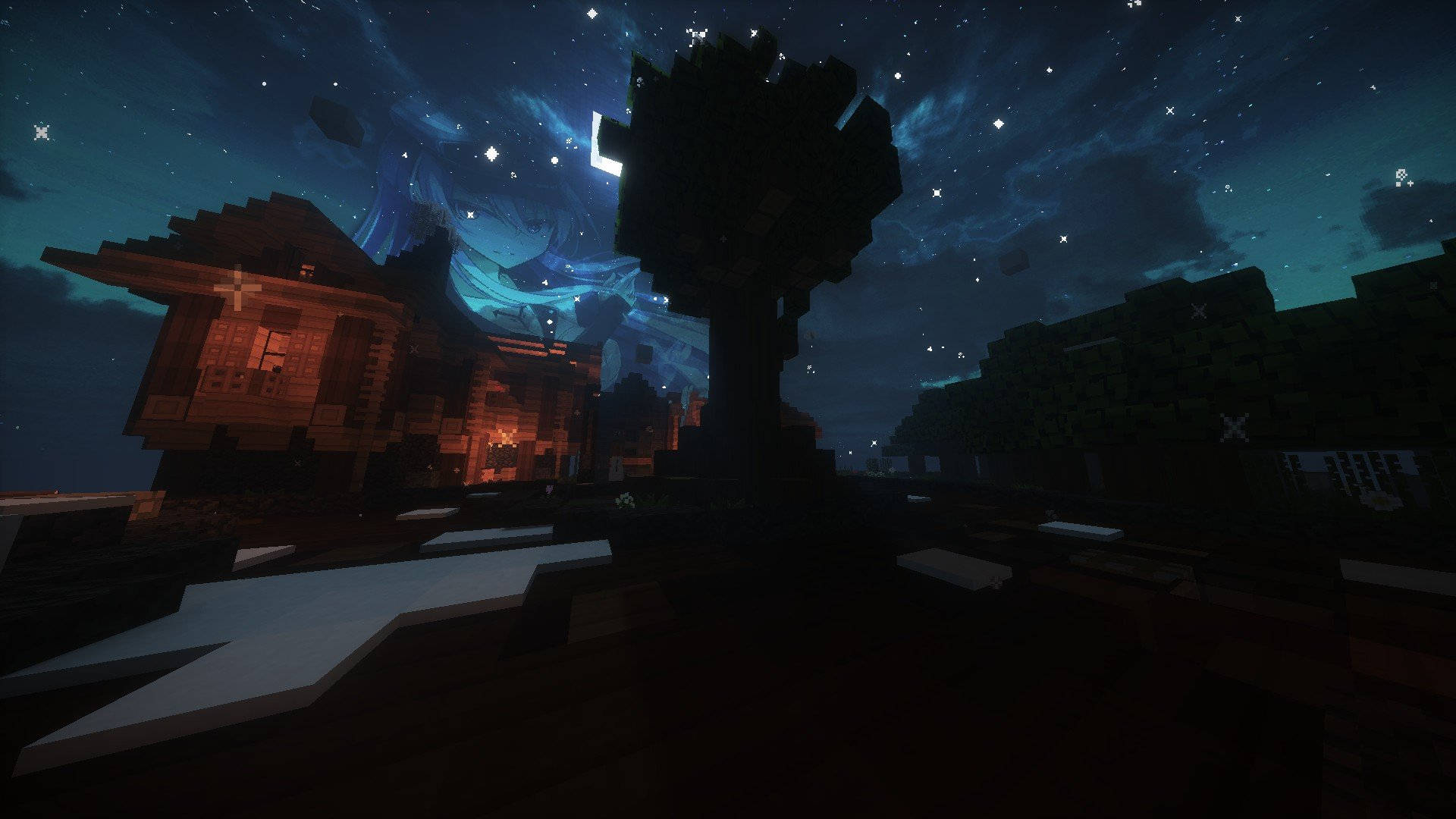 Minecraft Night Wallpapers Best Minecraft Wallpapers On Wallpaper