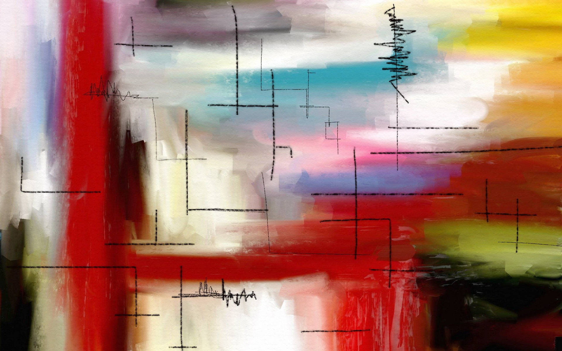 Modern Art Abstract With Lines Wallpaper WallpapersOK
