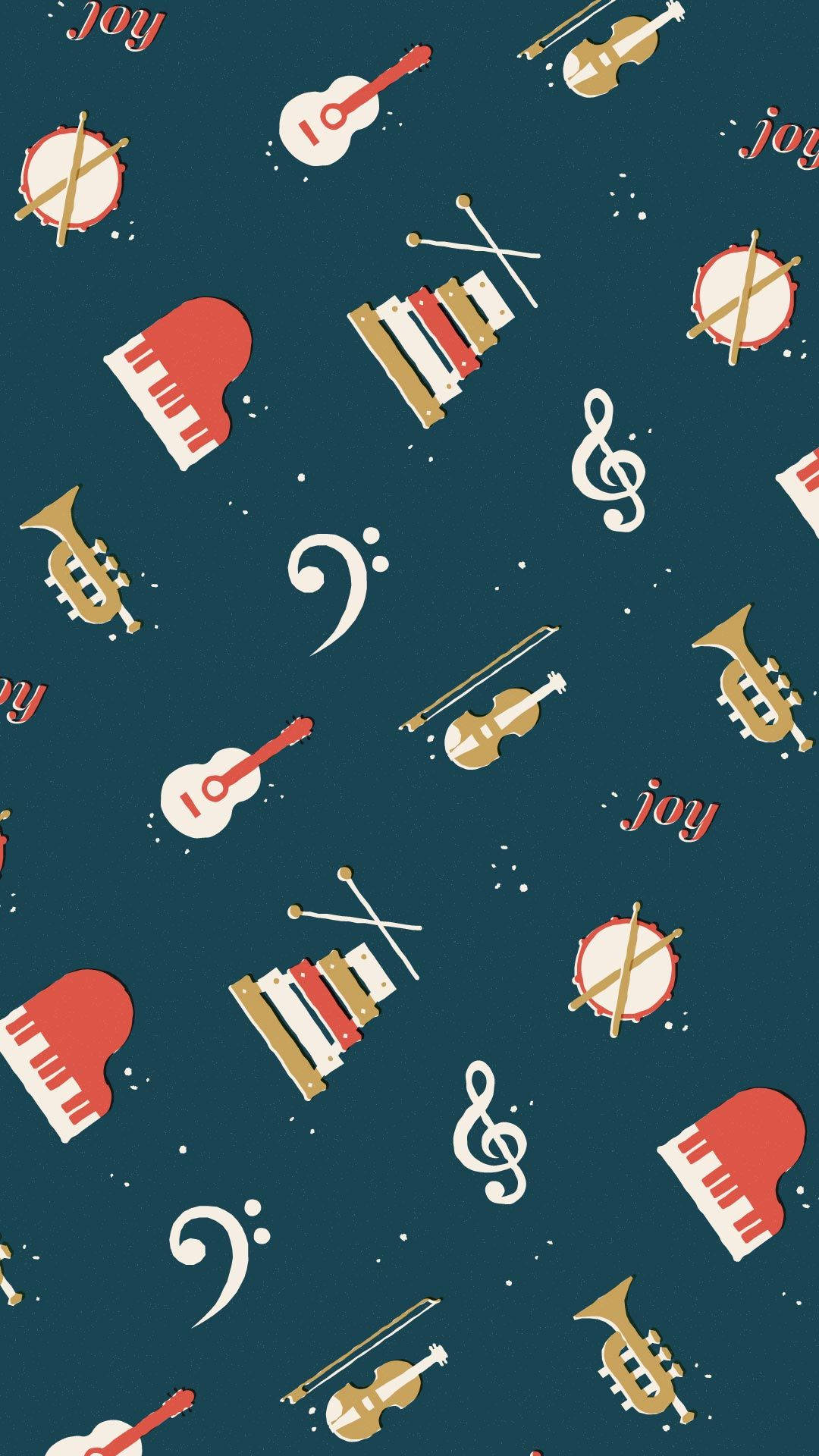 Music Phone Colorful Instruments Wallpaper WallpapersOK