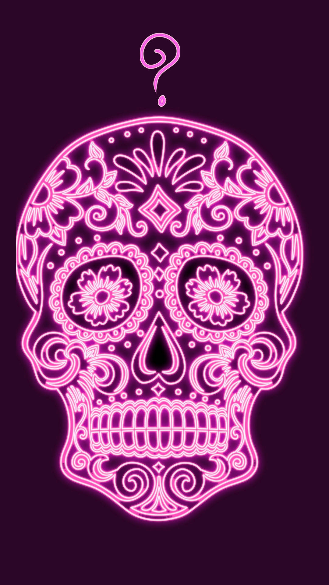 Pink Skull Drawing