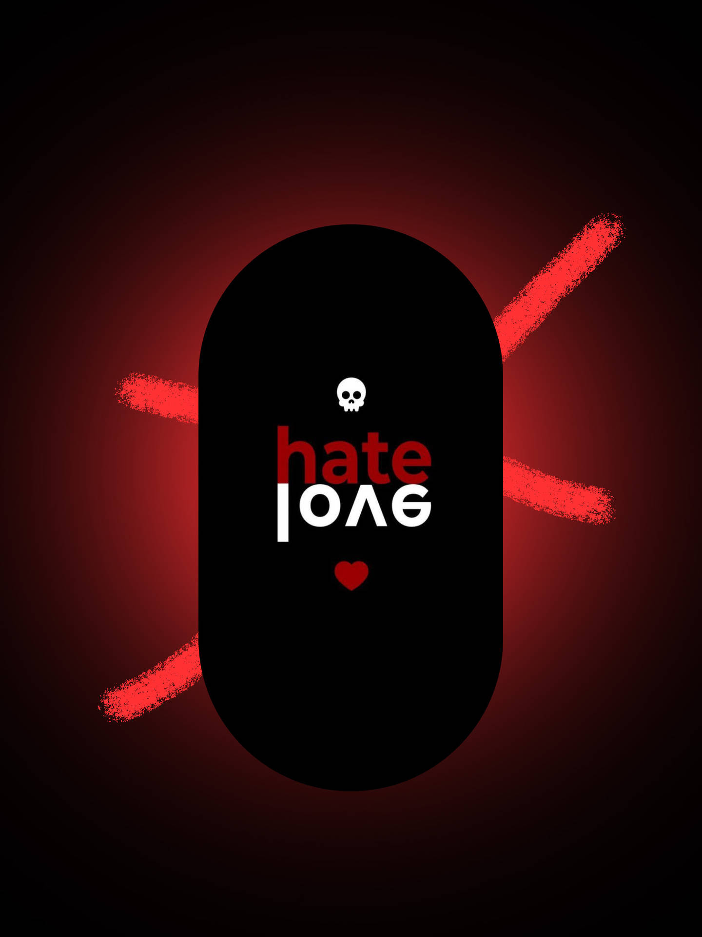 Love Hate Hd Wallpaper Black Background Wallpaper Hate Love Stock