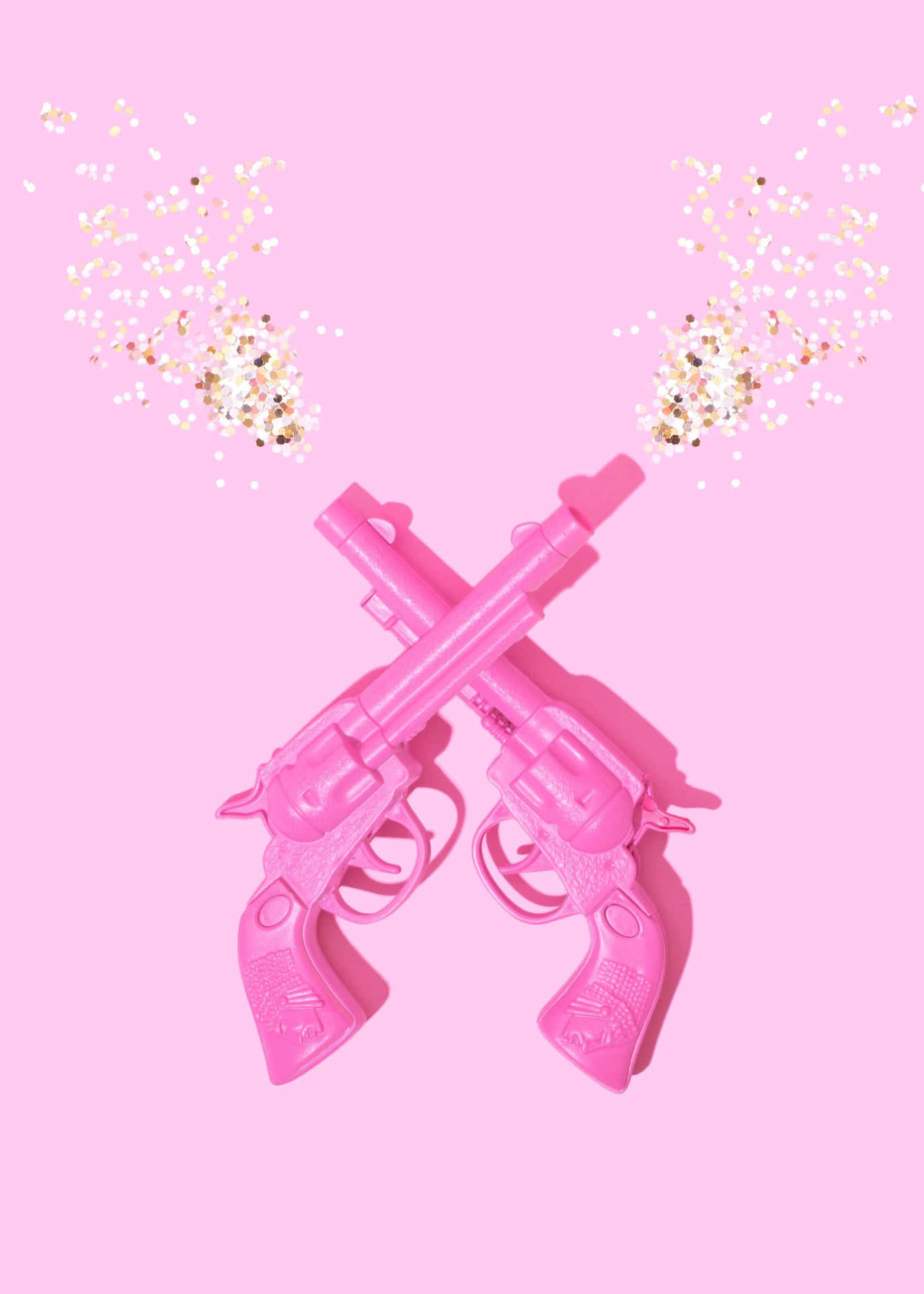 Pink Guns Girly Wallpaper