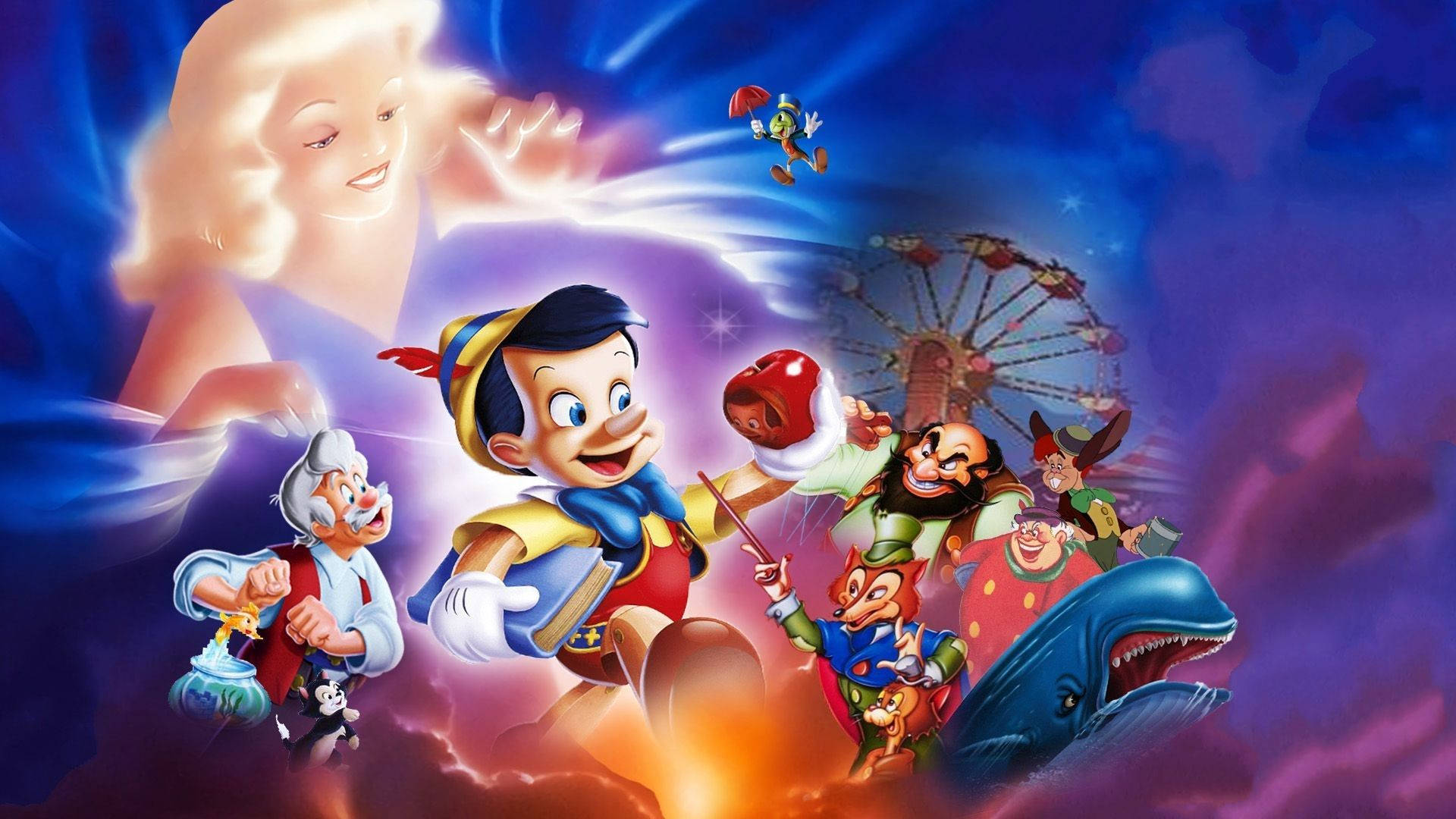 Cartoons Wallpapers Pinocchio Original Production Cel Of Jiminy