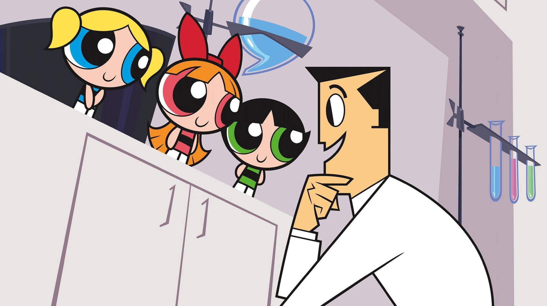 Professor Powerpuff Girls Powerpuff Girls With Professor Utonium Kid's