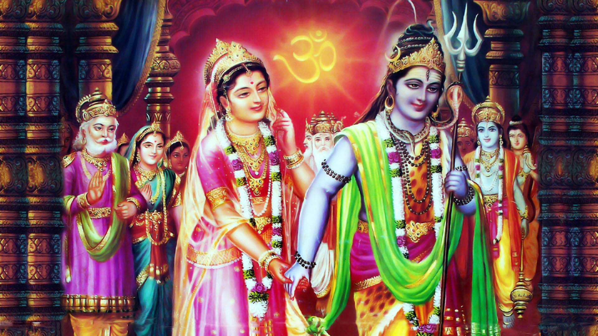 Shiv Parivar Marriage Shiva Parvati Wallpaper WallpapersOK