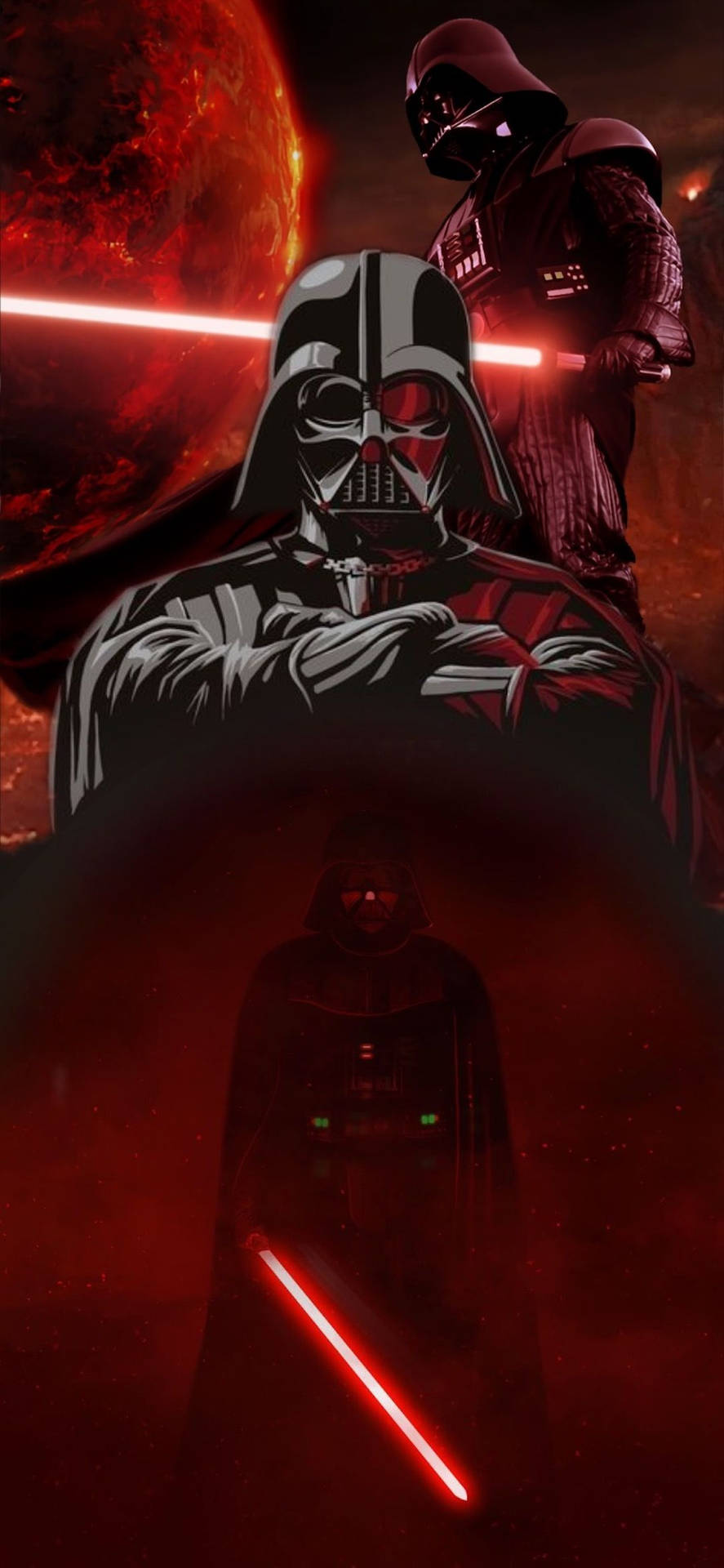 Star Wars Darth Vader Mixed Art Wallpaper WallpapersOK