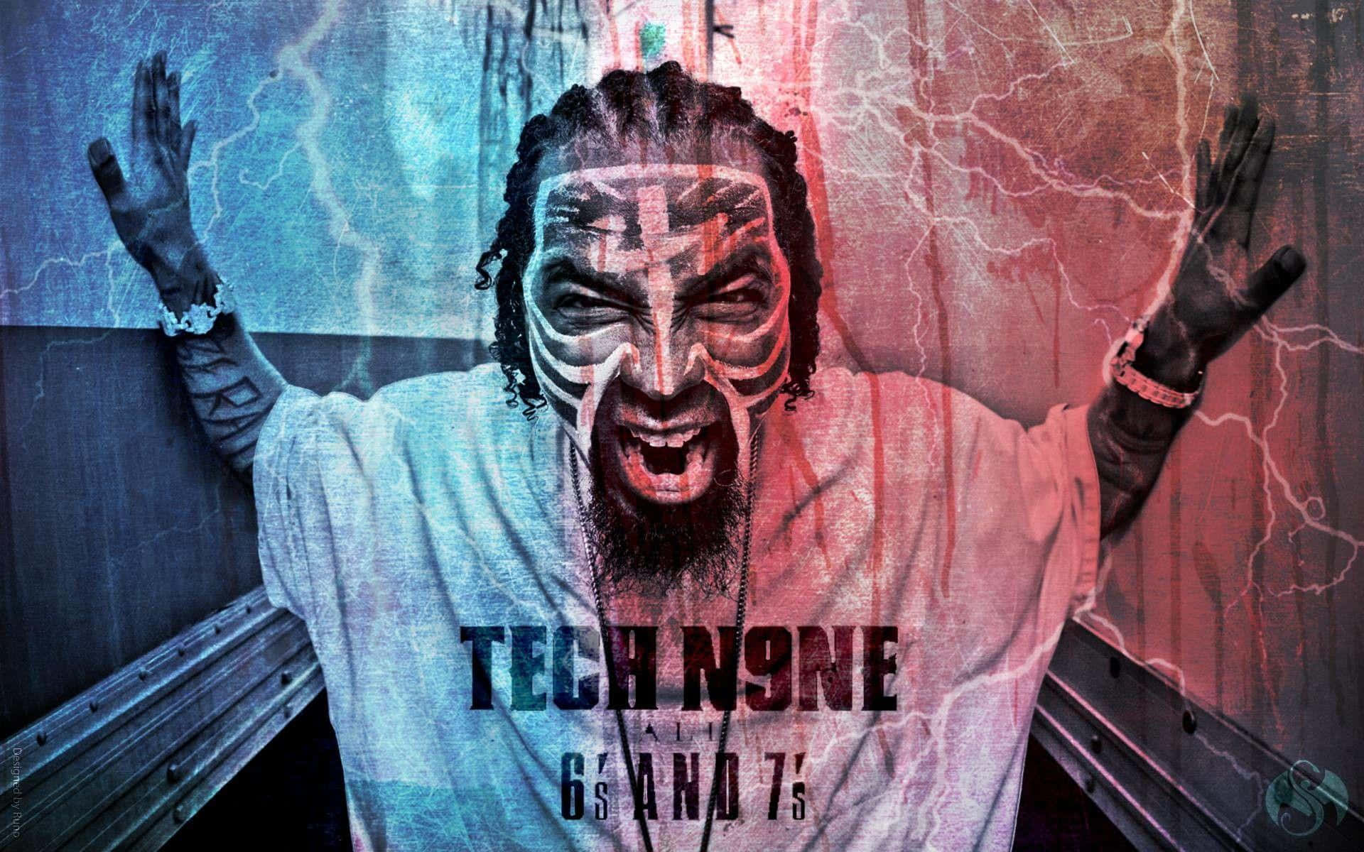 Tech N9ne Wallpapers Tech N9ne Fanart Poster Painting Face Paint By