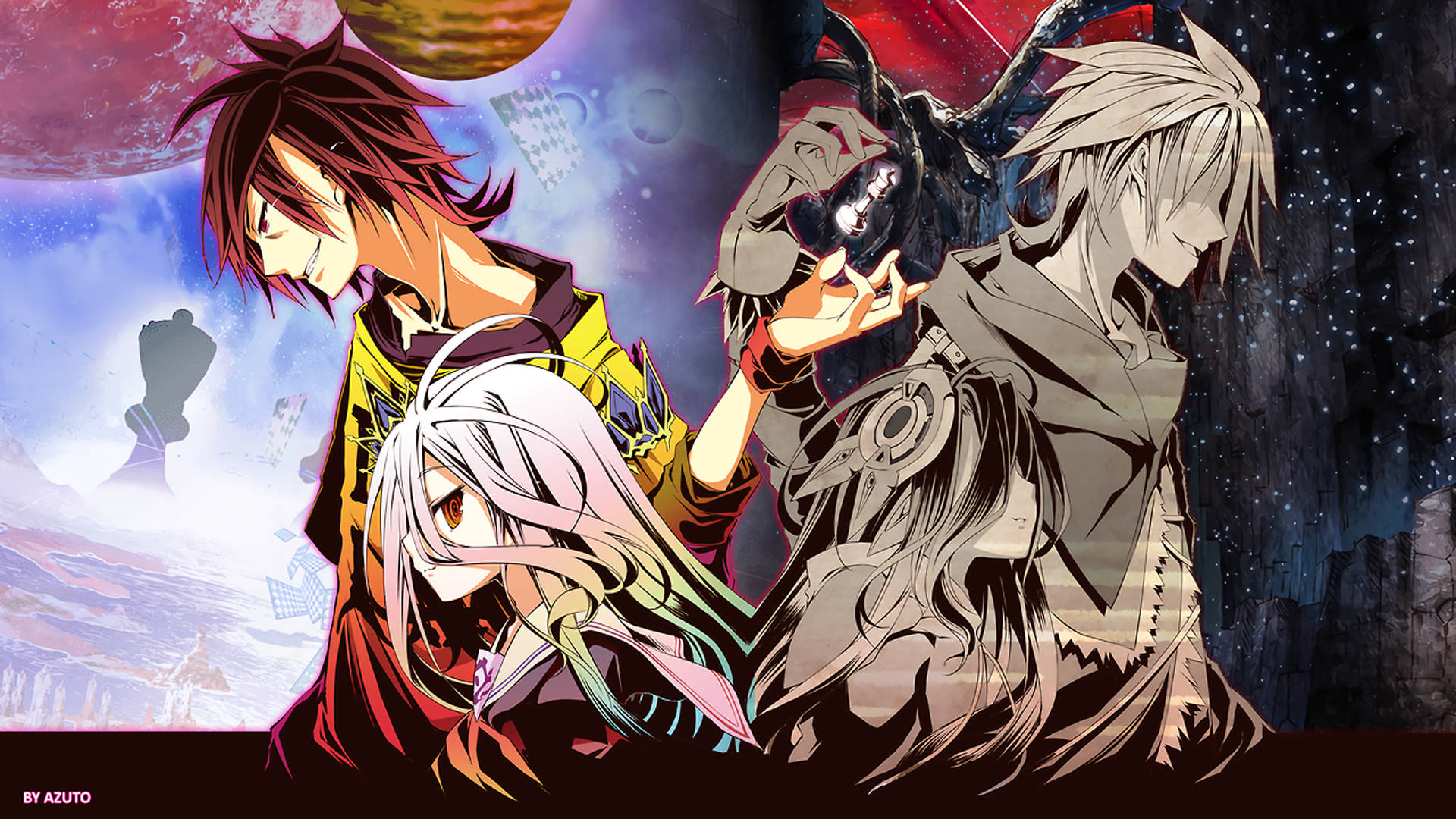 No Game No Life Shiro And Sora Wallpaper