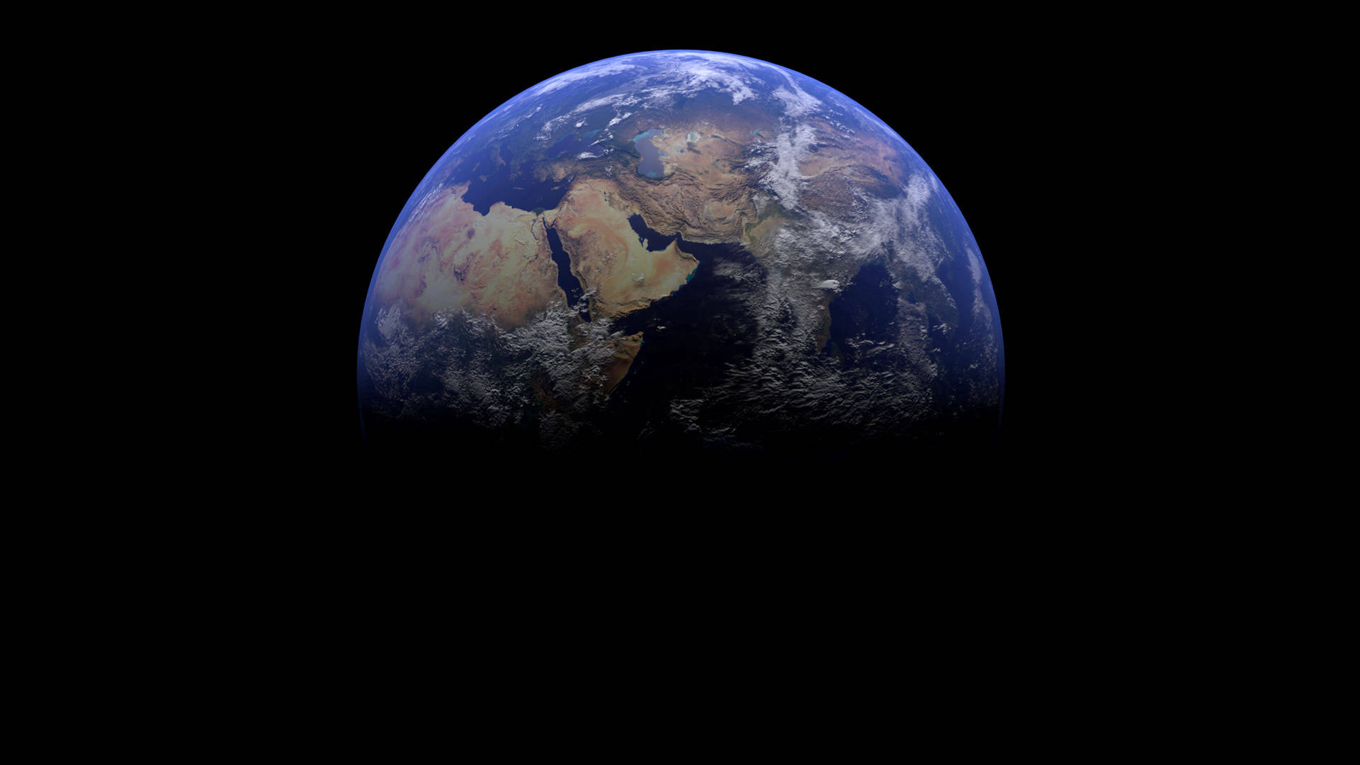 Half Earth Wallpaper Half Planet Earth Seen Moon Dark Starry Space Sky