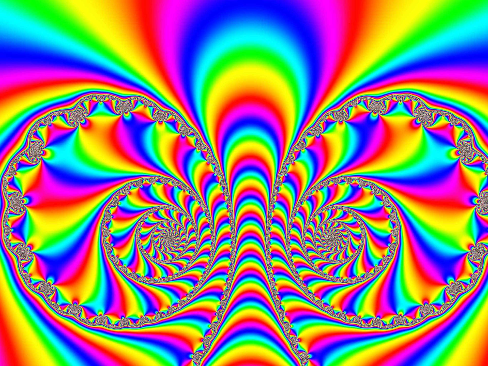 Trippy Interactive Rainbow Spirals Wallpaper WallpapersOK