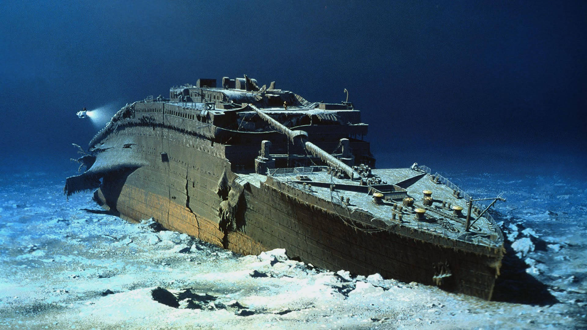 Underwater Sunken Titanic Wallpaper WallpapersOK