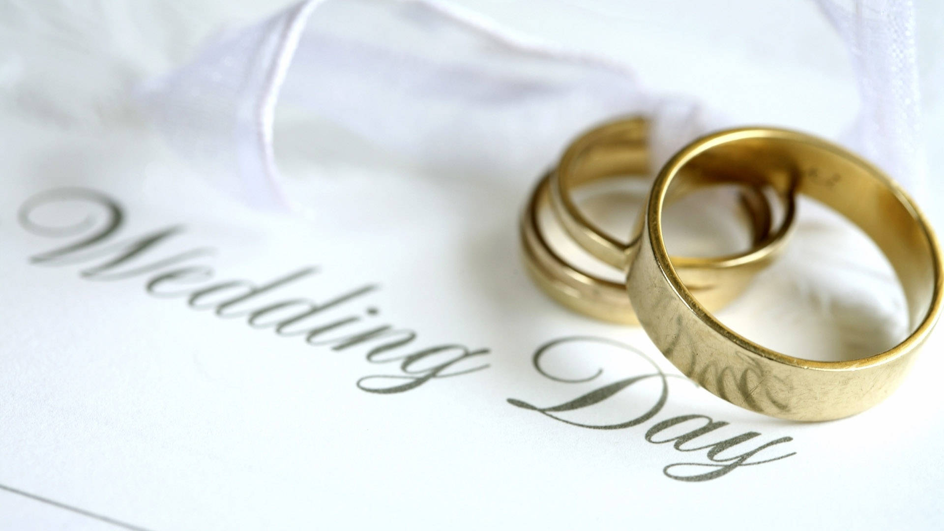 Wedding Day Golden Rings Wallpaper WallpapersOK