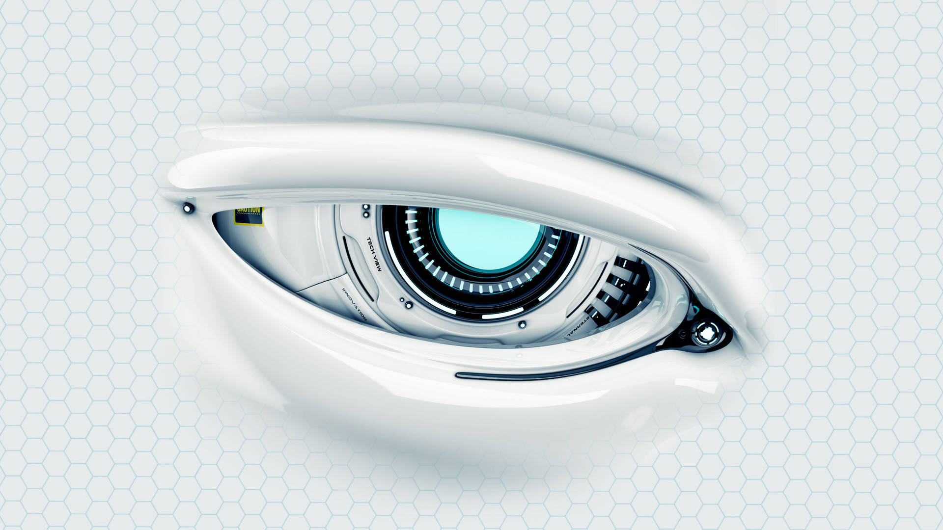 4k Wallpaper Cyber Eyes 3d Cyberpunk Face With Red Color Theme On