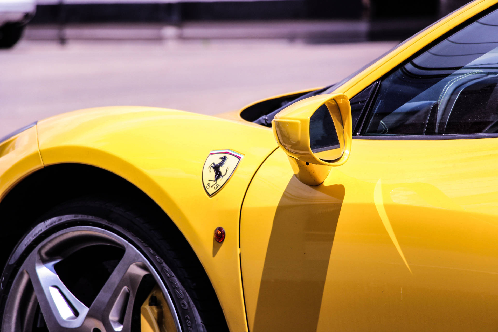 Yellow Ferrari Sports Car 9to5 Car Wallpapers Ferrari 296 GTB" Poster