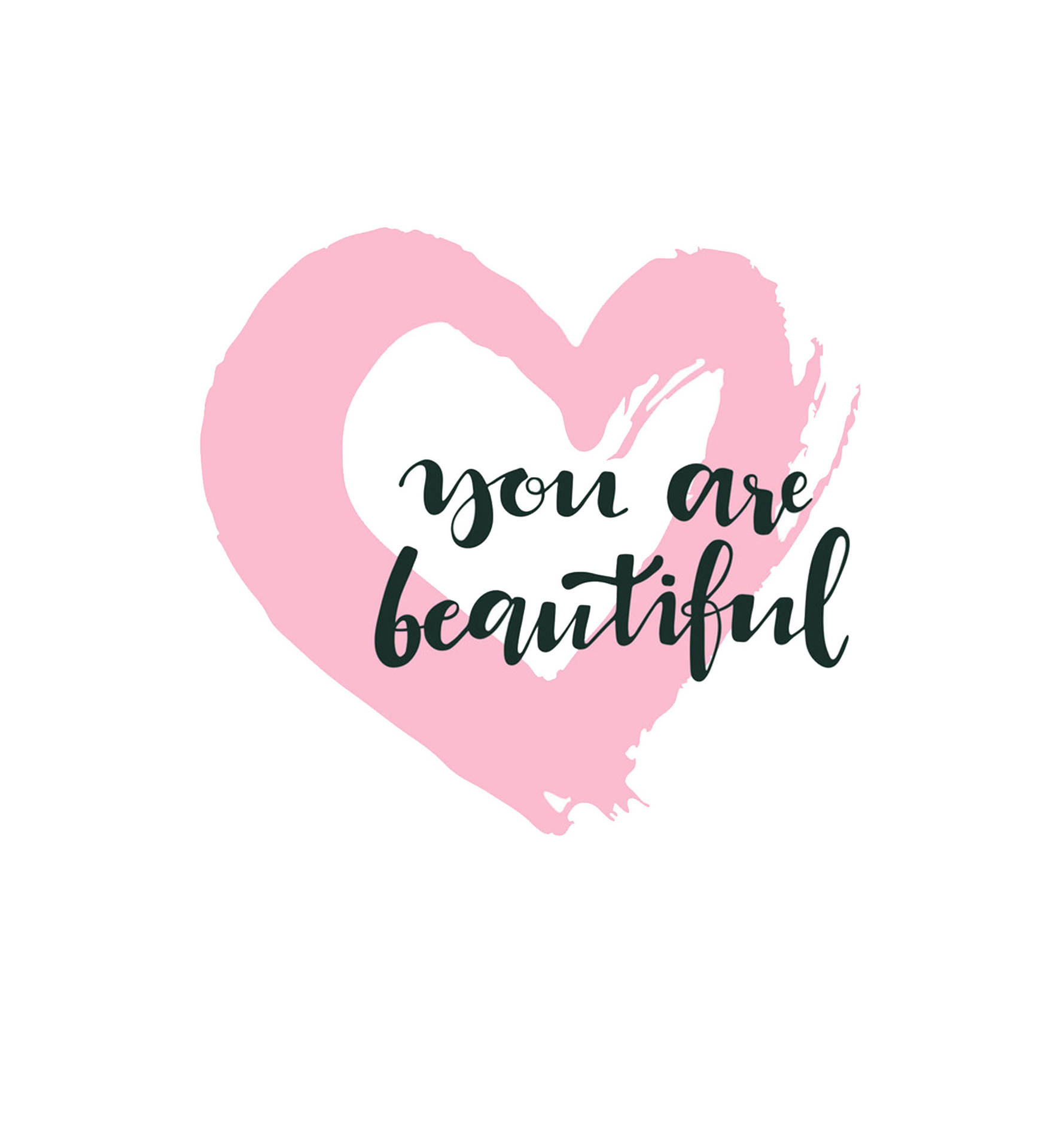 You Are Beautiful Logo Lettering You Are So Cute. Romantic Lettering