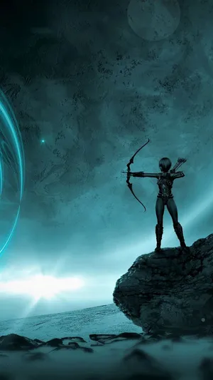 Archery Planet Digital Art Wallpaper WallpapersOK