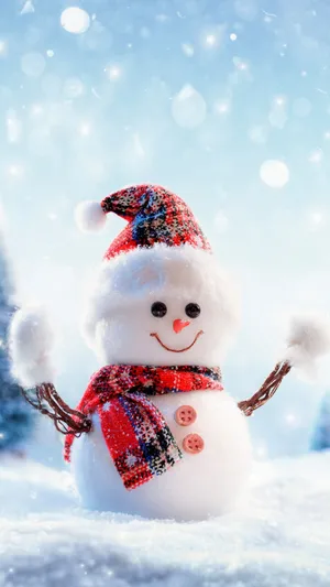 Adorable Snowman Winter Iphone Wallpaper WallpapersOK