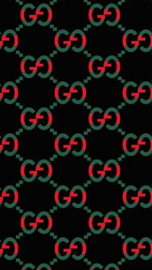 Red And Green Gucci Cube Pattern Wallpaper WallpapersOK