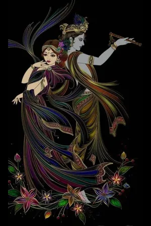 Divine Splendor Of Lord Krishna Ji And Goddess Radha Wallpaper WallpapersOK