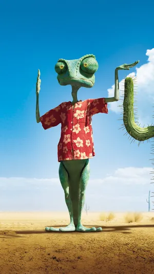 Rango The Brave Chameleon Sheriff Intensely Focusing On Something Wallpaper WallpapersOK