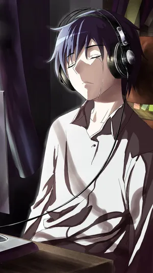 Lonely Sad Anime Boy Wallpaper WallpapersOK